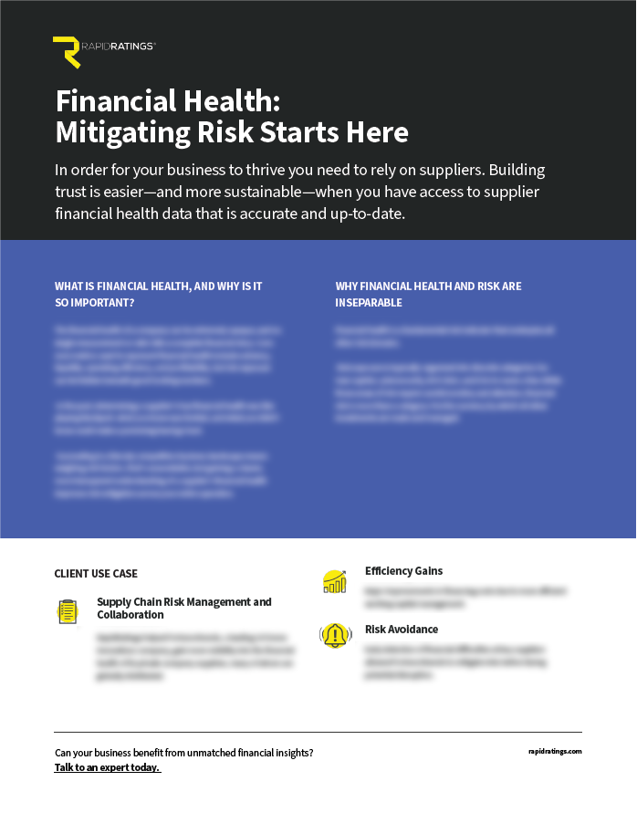 Mitigating Supply Chain Risk Starts with RapidRatings
